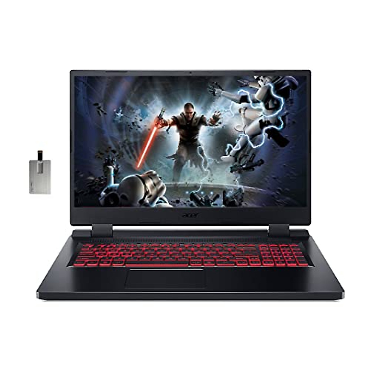 acer 2022 Nitro 5 17.3" FHD 144Hz FHD IPS Gaming Laptop, Intel Core i5-12500H Processor, 32GB RAM, 1TB PCIe SSD, Backlit Keyboard, NVIDIA GeForce RTX 3050 Graphics, Windows 11, Black, 32GB USB Card