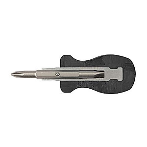 TEKTON 3-in-1 Stubby Phillips/Slotted Driver (#2 x 1/4 in., Black) | DMT13002
