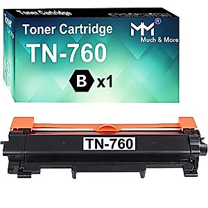 MM Much & More Compatible Toner Cartridge Replacement for Brother TN-760 TN760 TN 760 to use with MFC-L2710DW HL-L2370DWXL MFC-L2750DWXL HL-L2350DW L2390DW L2395DW DCP-L2550DW Printer (1-Pack, Black)