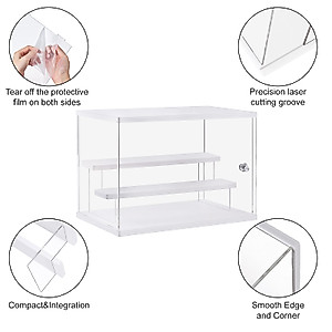 LileZbox Acrylic Display Case, Display Box, Versatile Collectibles Display Showcase for Action Figures Toys,1 Pack