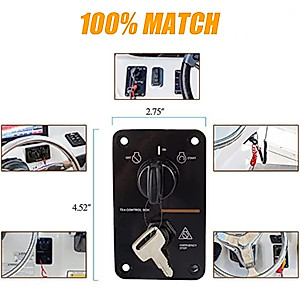 Wztepeng 704 12V Single Engine Key Ignition Switch Panel Main Switch Panel Assembly Compatible with Yamaha Outboard Yacht Replace 704-82570-08-00