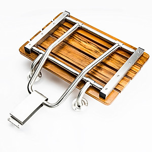 Folding Shower Seats [22”x15”, Phenolic Slotted] Shower Chair for Inside Shower, Wall Mount Shower Seats for Adults, Elderly and Disabled, ADA Foldable Swing Down Shower Chair by CSI Bathware