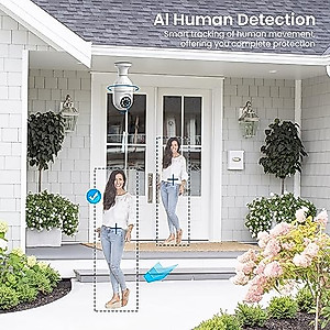 BITEPASS 1080p Light Bulb Wireless Security Camera, 355° Panoramic Dome Cam, Live View, AI Human Detection, 2-Way Audio, Color Night Vision, Cloud Storage, Spotlights, Indoor Outdoor Surveillance