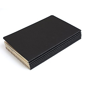 TWONE 6 Pack Notebooks Journal - 60 Blank Page/30 Sheets, Premium Thick Paper Soft Cover Journal for Travel, Office, Work, Office, Home, School, Business Writing, 5.5” x 8.25” (Black)