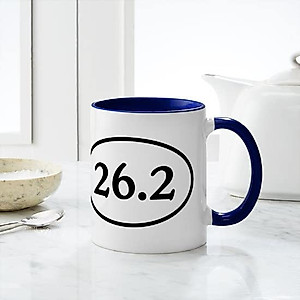 CafePress 26.2 Marathon Runner Oval Mug Ceramic Coffee Mug, Tea Cup 11 oz