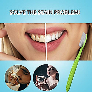 EasyHonor Huge Head Toothbrush, Big Toothbrush, Giant Head Toothbrush, Hard & Firm Toothbrush bristles BPA Free for Proper Dental Care 4 Pack with White Hard Bristles.