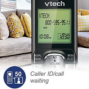 VTech CS6529-4B 4-Handset DECT 6.0 Cordless Phone with Answering System and Caller ID, Expandable up to 5 Handsets, Wall-Mountable, Blue/Green/Red/Silver