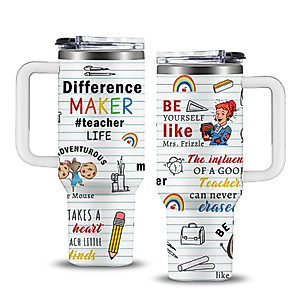 NIAXAUYT Teacher Appreciation Gifts - Birthday Gifts for Teachers Tumbler 40oz - Best Teachers Gift for Teacher Week, Graduation, Back to School, Christmas