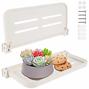 2Pcs RV Foldable Shelf, Space Saving RV Aluminium Alloy Fold Down Shelf Wall Mounted RV Floating Shelf Compact RV Folding Shelf Versatile Floating Shelves Camper Accessories for RV Camper