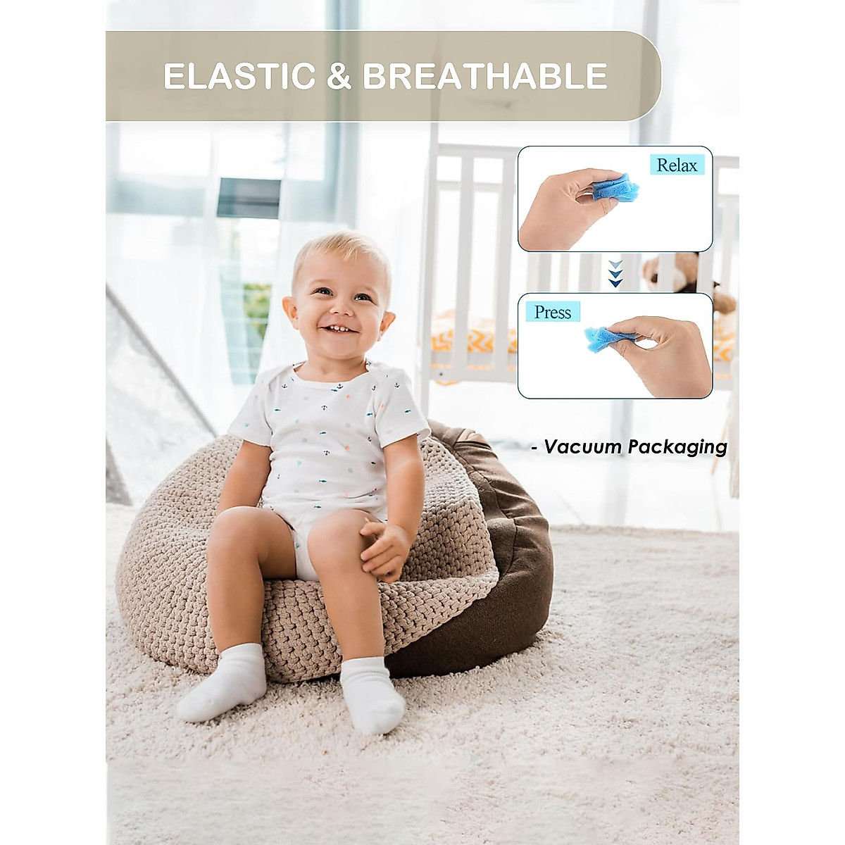 HDMLDP 5LBS Bean Bag Filler High Density Shredded Memory Foam Pillow Stuffing Beanbag Filling for Couch Big Joe Bean Bag Chair