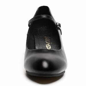 Women's Black Non-Slip Latin Salsa Dance Heels Ballroom Character Shoes Prom Dress Pumps (9 / Black)
