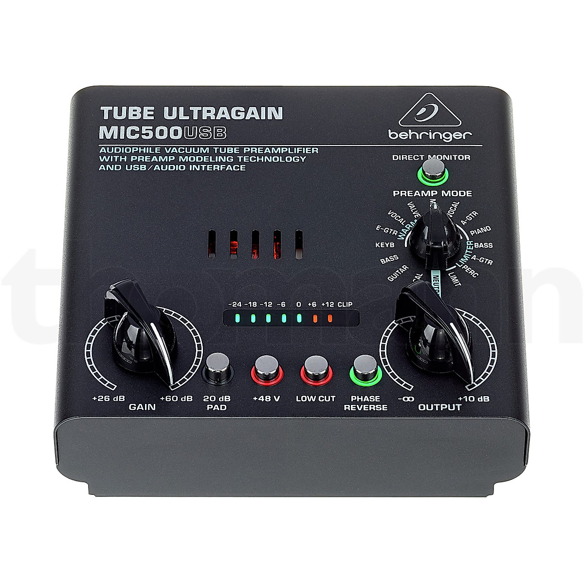 Behringer MIC500USB Audiophile Vacuum Tube Preamplifier