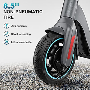 SmooSat SA3 Electric Scooter for Adults, 20 Miles Range, 350W Powerful Motor, Long Battery Life, 15.6 MPH Max Speed, LED-Display, Idea Commuting Gift, Gray