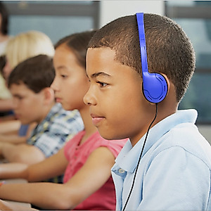 Keewonda School Headphones 12 Pack Multi Colors, Bulk Wired Disposable Kids Headphones for Classroom Students Individual Package