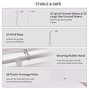 Outsunny 29 x 21 ft Party Tent, Wedding Tent with Sidewalls, Heavy Duty Event Tent with 2 Doors and 8 Windows, Outdoor Gazebo Tent for Party, White