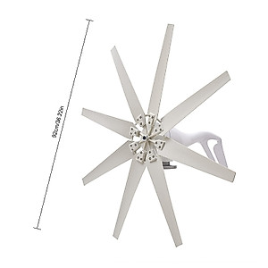 DONSU Wind Turbine Generator Kit 600W 12V w/8 Blade, Wind Generator Kit w/Charge Controller, Wind Power Generator for Marine, RV, Home, Windmill Generator Suit for Hybrid Solar Wind System