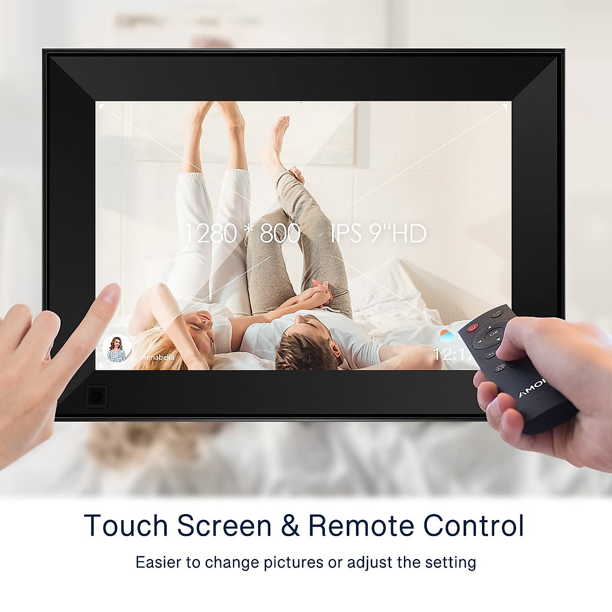 Digital Picture Frame Upgrade 9 Inch WiFi Digital Photo Frame with IPS HD Touchscreen, Auto-Rotate,Auto Dim, Share Photos and Videos Instantly via App from Anywhere