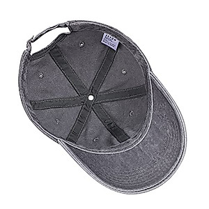 YEANIY Vintage Washed Cotton Plain Baseball Caps Adjustable Unstructured Soft Blank Casual Dad Ball Hats for Men Women-Grey