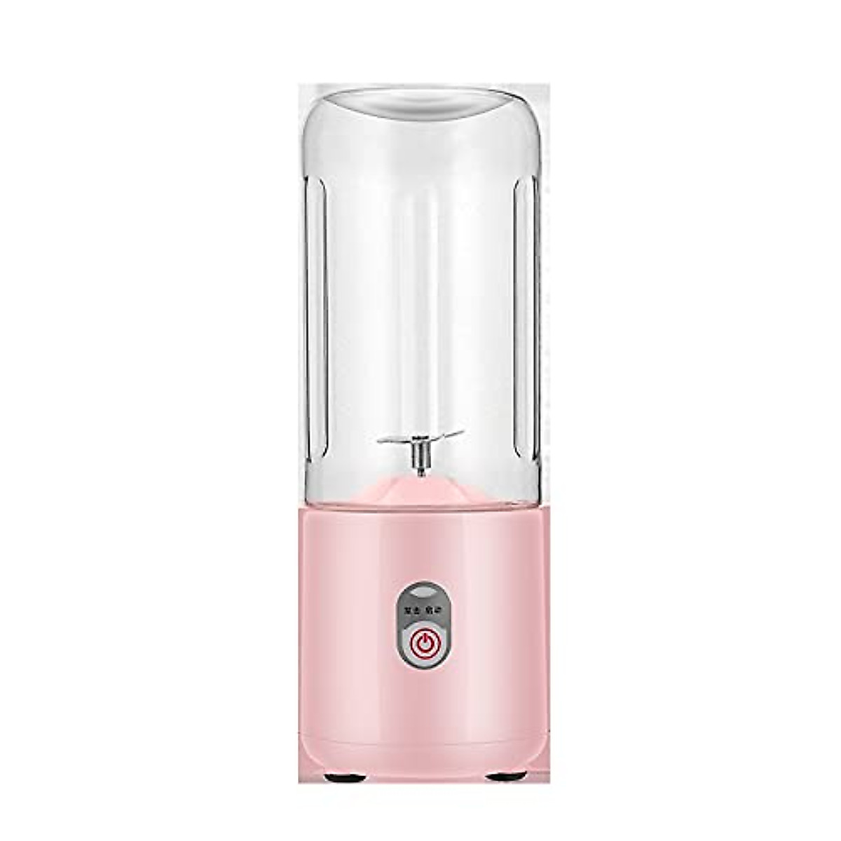 juicer blender small fruit juicer blender juice extractor Portable USB Rechargeable 500ml (Pink)