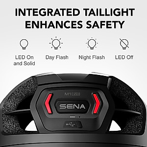 Sena M1 EVO Smart Mountain Bike Helmet (Matte White, Large)