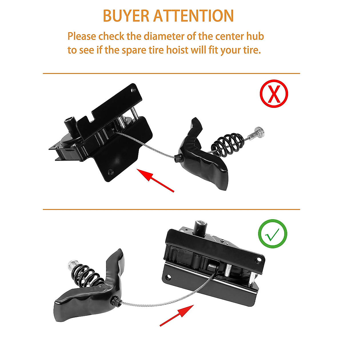 Gledewen Spare Tire Hoist Spare Tire Winch Carrier | Replacement for 1997-2003 Ford F150, 2004 F150 Heritage, 1997-1999 F250, 1997 F250 HD | Replaces# 924-526, 1L3Z1A131AA, 2L3Z1A131AA
