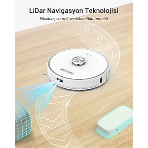 Ultenic T10 Robot Vacuum Self Emptying, Robot Vacuum and Mop Combo, 60-Day Capacity, LiDAR Navigation, 3000Pa Strong Suction, APP & Remote & Alexa Control, Ideal for Pet Hair, Hard Floor and Carpet