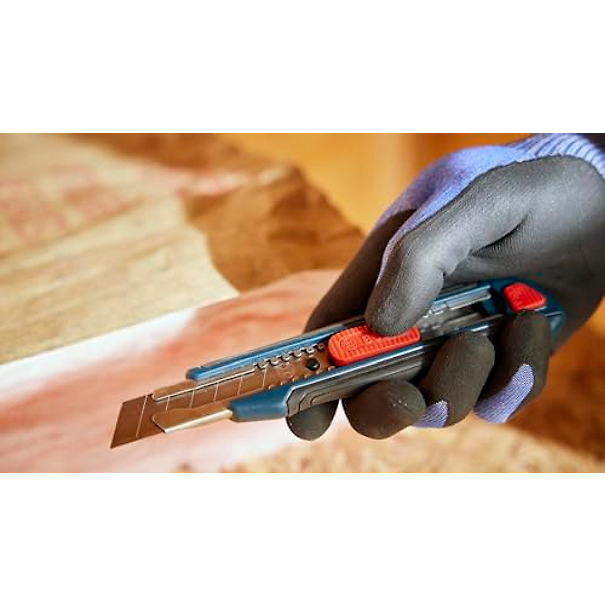 BOSCH H11-12100-1 18mm Snap-Off Utility Knife | Soft Grip, Slider Mechanism, and Integrated Blade Snap