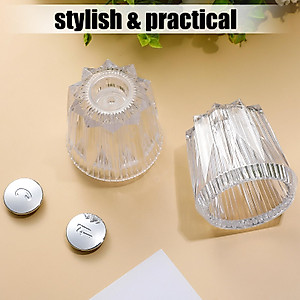 Kigley 4 Pcs Shower Faucets Handle Replacement Handles Shower Knob Replacement Compatible with Pfister Old Systems Bathtub, Clear (Novelty Style)