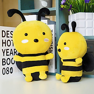 Putrer Bee Plush Toy,8" Bee Stuffed Animal,Soft Honeybee Plush Doll Gift for Kids Birthday Party,Christmas,Valentine (8 inch)