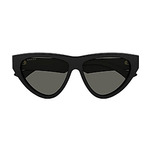 Gucci Women's Generation Cat Eye Sunglasses, Black-Black-Grey, One Size
