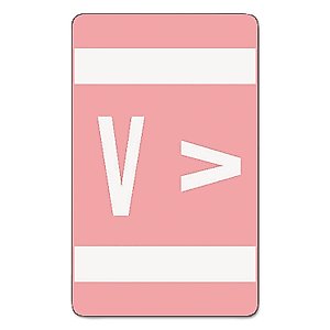Smead AlphaZ ACCS Color-Coded Alphabetic Label, I, Pink, 100 Labels per Pack (67179)