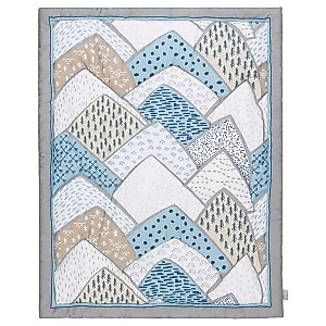 Trend Lab Florence 3 Piece Crib Bedding Set, Can Be Used As A Blanket Or A Playmat for Tummy Time, Includes Quilt, Fitted Crib Sheet and Skirt