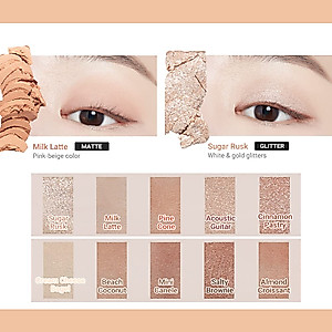 ETUDE Play Color Eyes #Bakehouse (21AD) | | Vivid 10 Color Eye Shadow Palette with Soft Texture and Daily Deep Coffee Colors | Eyes Makeup | Kbeauty