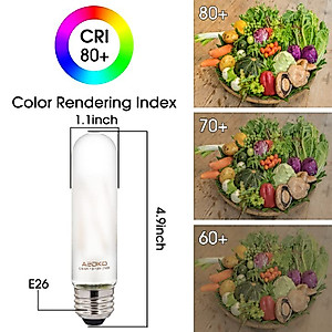 ASOKO T10 LED Frosted Bulbs Warm White 2700K LED Tubular Edison Light Bulbs 6W Dimmable Tube Vintage Led Bulbs 60 Watt Equivalent,E26 Medium Base 6 Packs