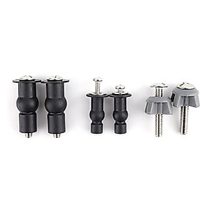 3 Pairs Toilet Seats Screw, Universal Toilet Seat Bolts, Top Fix Nuts Screws Bottom Mount Anchor Nut 1/4-20 Toilet Seat Screws Replacement Parts Fit for Kohler