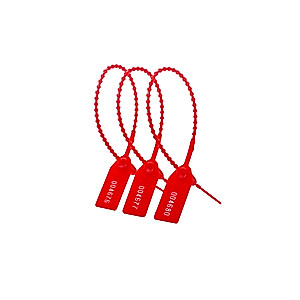 STYLIGHT - 1000 Shipping Seals, Plastic Truck Seals, Trailer Seals, Container Seals, Tamper Evident Seals, Security Seals, Numbered Sequentially (Red, 1000)