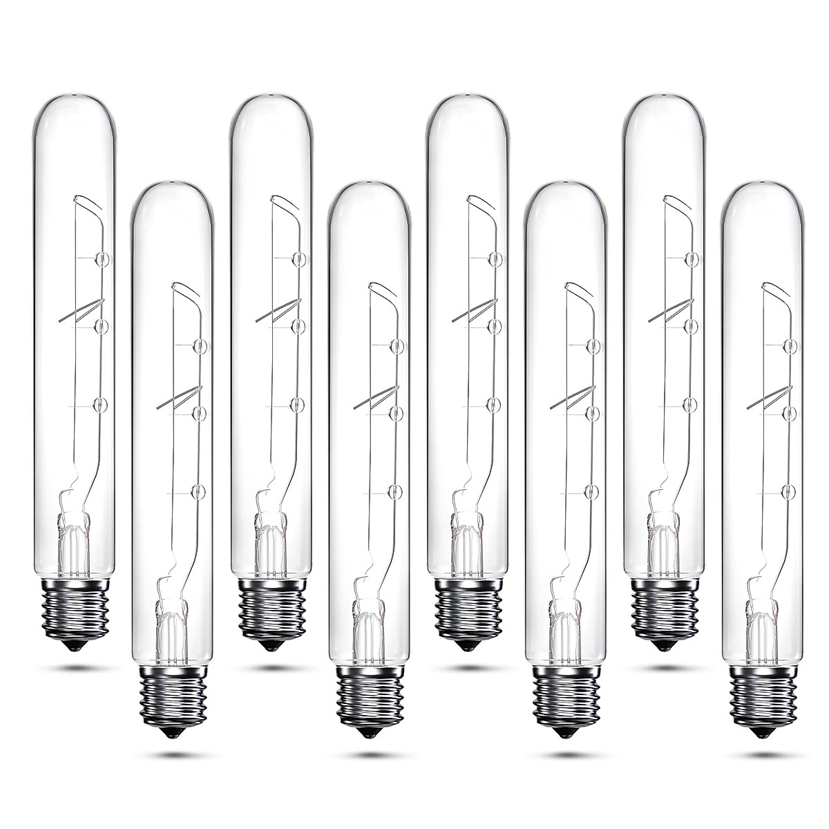 Bonlux 40 Watt T6.5 Refrigerator Light Bulb Dimmable, T6.5 Appliance Bulb Refrigerator E17 Intermediate Base T6.5 Tubular Light Bulb 5.4In T6.5 Exit Sign Light Bulbs Warm White 2700K (8-Pack)