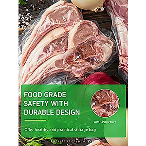 Syntus Vacuum Sealer Bags, 6+3 Pack 6 Rolls 11" x 20' and 3 Rolls 8" x 20' Commercial Grade Bag Rolls, Food Vac Bags for Storage, Meal Prep or Sous Vide