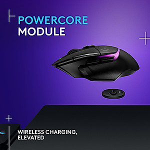 Logitech G POWERPLAY Wireless Charging System for G502 LIGHTSPEED, G502 X PLUS, PRO X Superlight Gaming Mice & more, Wireless Charging Mouse Pad for PC/Mac, in Cloth + Hard Mousepads