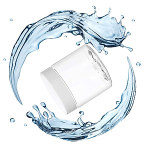 20 Pcs 2oz Plastic Cosmetic Container,Round Clear Pot Jars with White Lids,Empty Cosmetic Jar for Travel Storage,Lotion,Cream,Jewelry,Powder,Eye Shadow,Painting,DIY Crafts