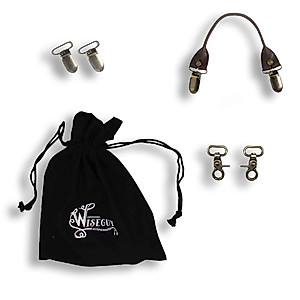 Suspenders Dark Brown Leather Wide 1.36 inch | Wiseguy Original