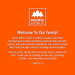 Pacific Shaving Company Caffeinated Shaving Cream - Caffeine, Shea Butter + Spearmint Antioxidant Shaving Cream - Clean Formula for a Hydrating, Redness Reducing + Irritation-Free Shave (7 Oz, 2 Pack)