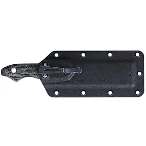 CRKT Razel Fixed Blade Knife: Everyday Carry Plain Edge, D2 Blade Steel, Resin Infused Fiber Handle w/Pocket Carry Sheath 4037,Silver/Black