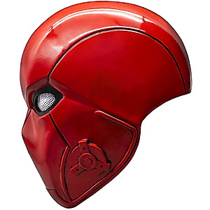 XSQUD Red Mask Hood Helmet Durable Adult Cosplay Halloween Costume Prop Party Accessory (RH helmet)