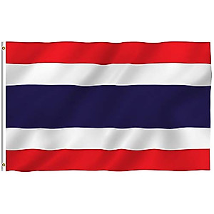 ANLEY Fly Breeze 3x5 Foot Thailand Flag - Vivid Color and Fade Proof - Canvas Header and Double Stitched -Thai National Flags Polyester with Brass Grommets 3 X 5 Ft