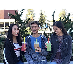 Karat 9'' Giant Straws (8mm) Paper Wrapped - Yellow - 2,500 ct