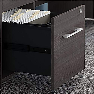 Bbf Office 500 16W 3 Drawer File Cabinet in Storm Gray - Engineered Wood