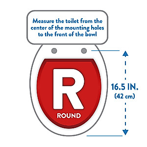 Clorox Round Wood Toilet Seat with Easy-Off Hinges-Wiggle Free Design ‎16.54 x 16.5 x 0.99 inches