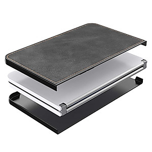 Feitenn Leather Slim Case for Microsoft Surface Duo Case 2020, Lightweight Folio Thin PU Leather Cover Durable Protective Bumper Shockproof Defender Shell for Microsoft Surface Duo 8.1" 2020 - Black