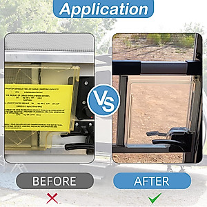 NOVINO RV Screen Door Slider Panel for Dexter 4701-00 RH Right Hand Series 5050 Radius Corner,Clear Plexiglass RV Screen Door Slide and 4700-00 Stopper